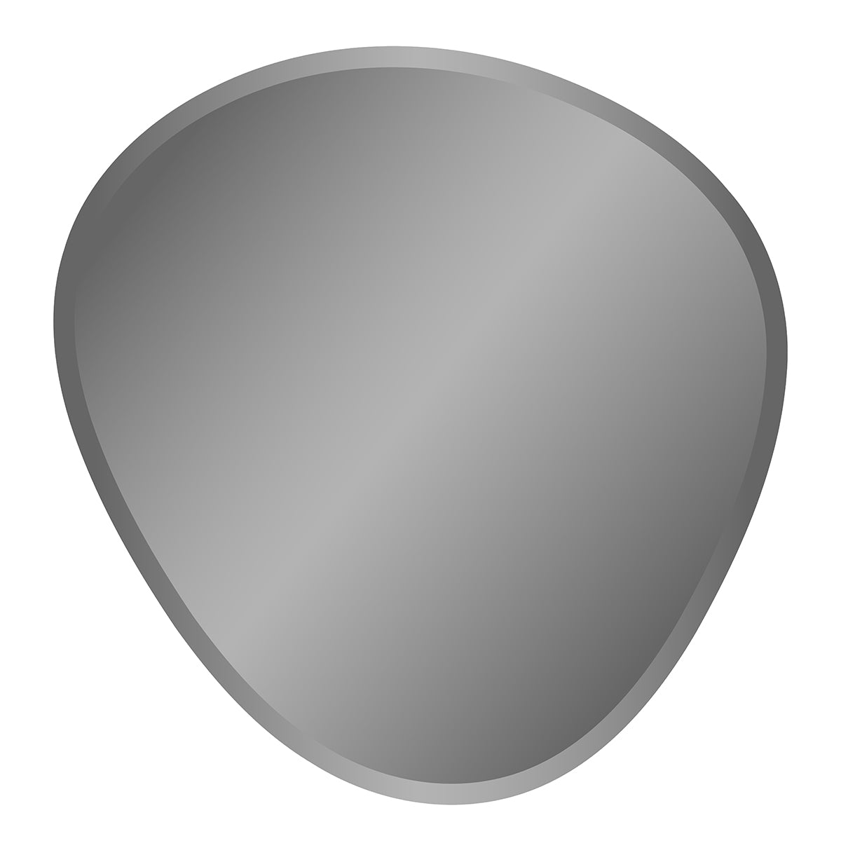 Wall Mirror Glass Asymmetric Warm Gray H70xW 67.7cm INCADO